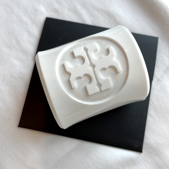 Tory Burch | Jewelry | Tory Burch White Resin Miller Cuff Bracelet ...